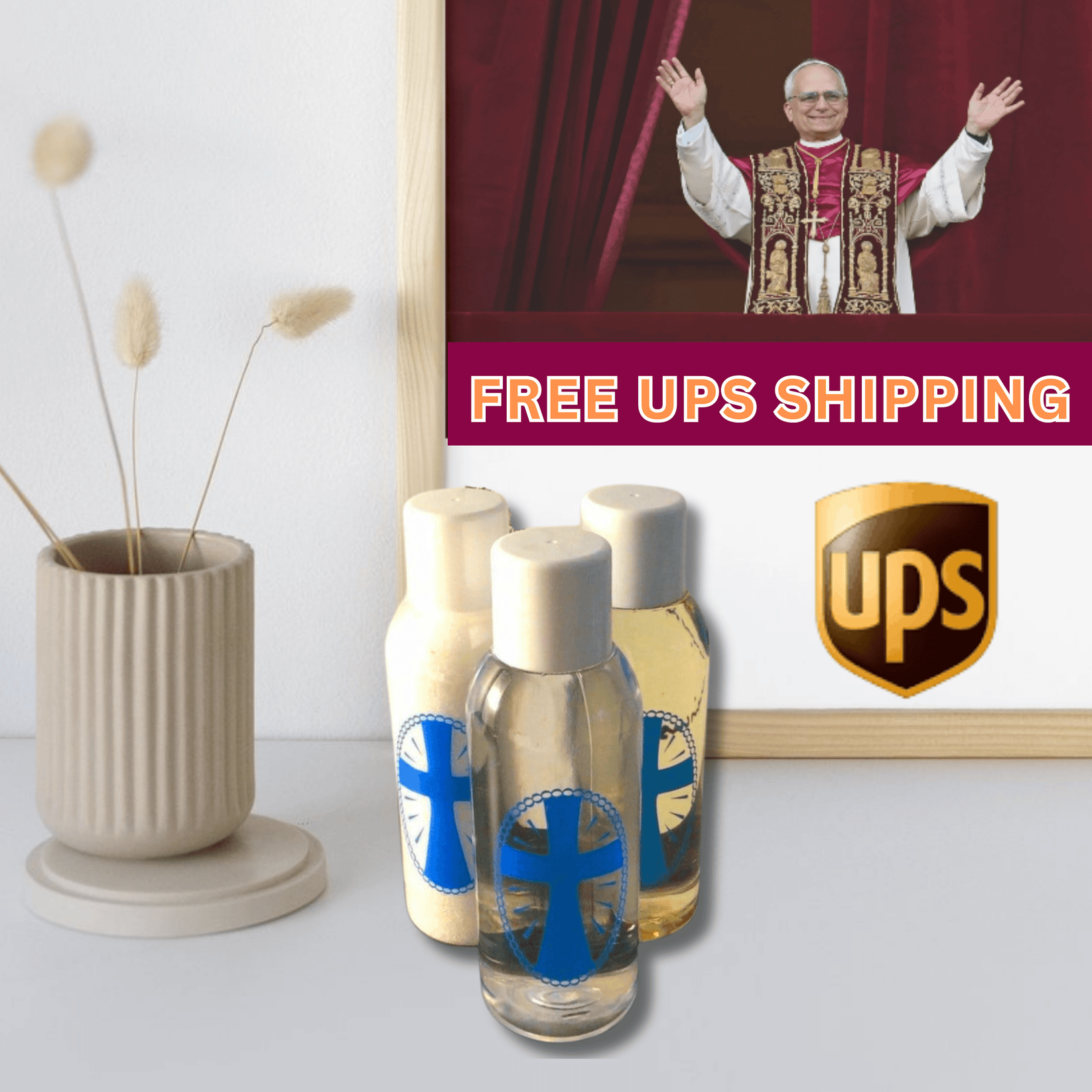 Exorcised Holy Water Oil & Salt SET - Blessed by Pope Leo XIV ...