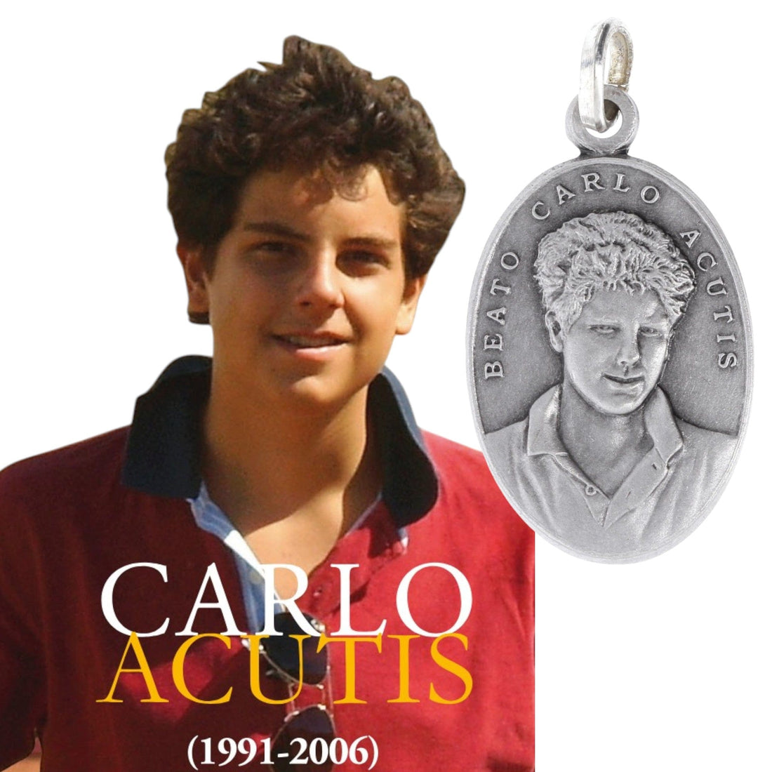 Medal of Saint Carlo Acutis – Patron Saint of the Internet and the Euc ...