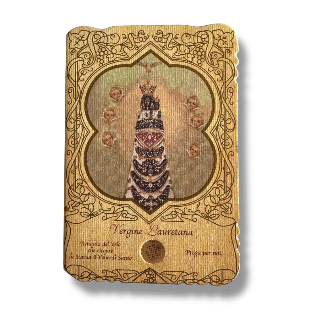 Our Lady Of Loreto Virgo Lauretana | Holy Card w/Relic | Aviator ...