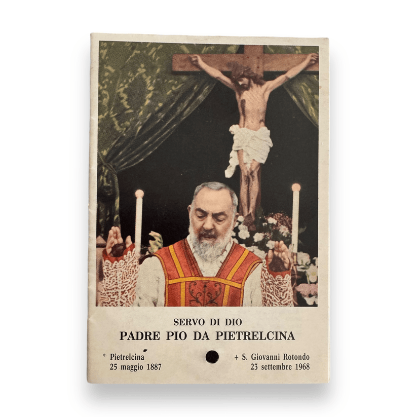 Padre Pio Holy Card - St. Pio vintage Prayer Card – Catholically