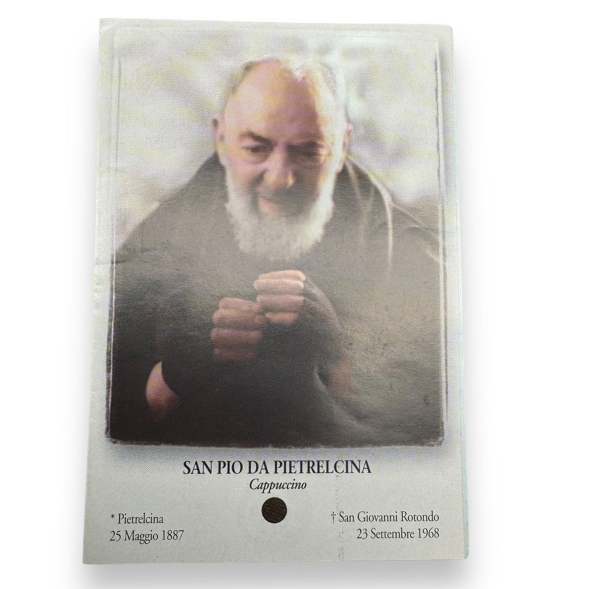 Padre Pio Holy Card - St. Pio vintage Prayer Card – Catholically
