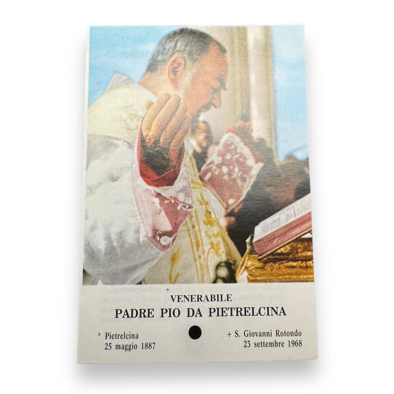 Padre Pio Holy Card - St. Pio vintage Prayer Card – Catholically