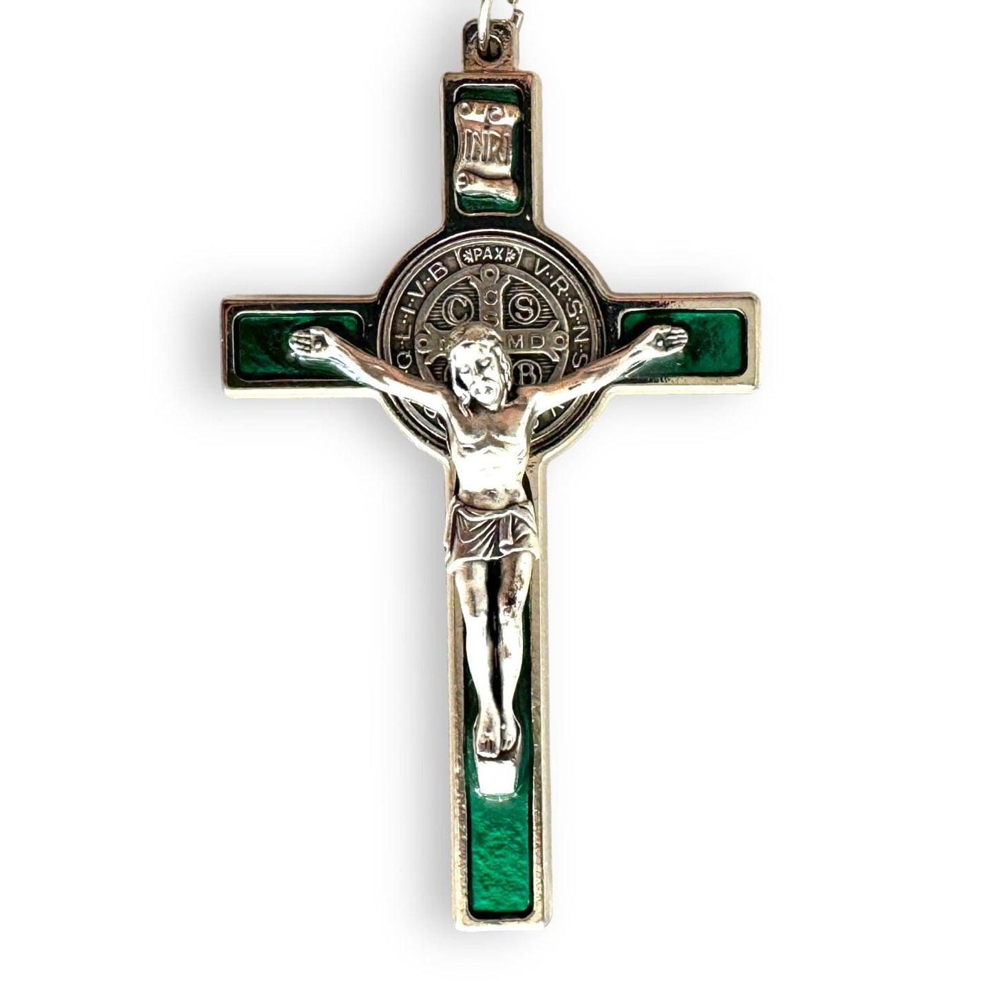St. Benedict 3" Green Crucifix - Exorcism - High Quality Cross ...