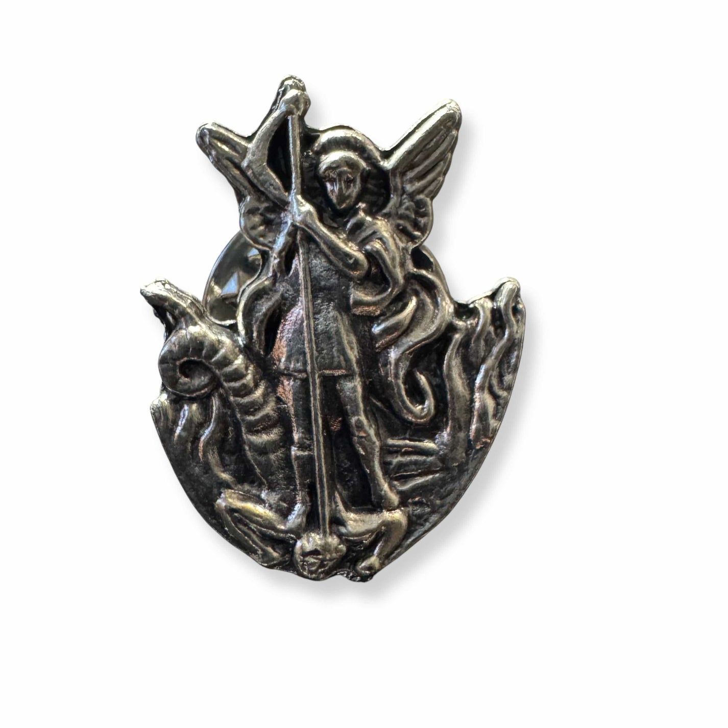 Saint Michael Archangel Pin Guardian Angel Lapel Pin - Blessed by Pope ...