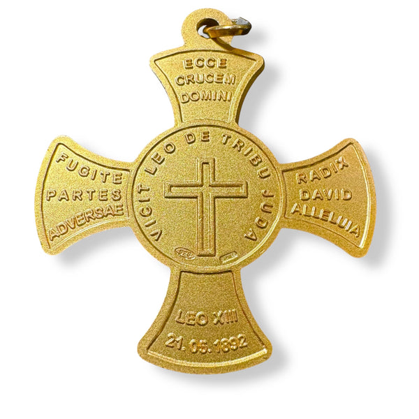 St. Anthony of Padua Cross 925 Silver Medal Gold Plated – 1892 Leo XII ...