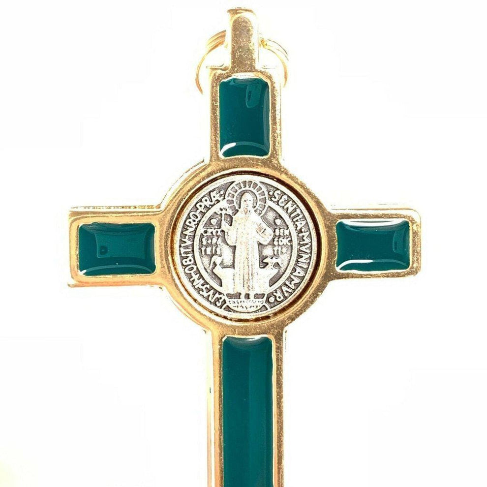 3" Green St. Benedict Crucifix Exorcism|Blessed by Pope|Catholic Gift ...