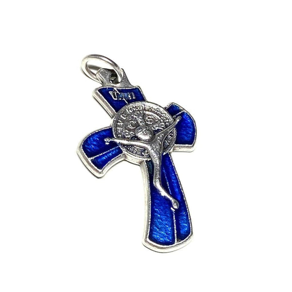 Blue Small St. Benedict Crucifix - Exorcism - Cross - San Benito ...