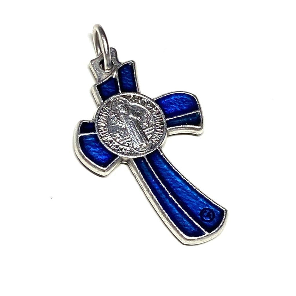 Blue Small St. Benedict Crucifix - Exorcism - Cross - San Benito ...