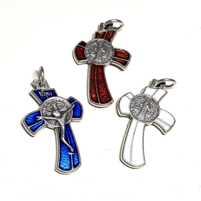 Blue Small St. Benedict Crucifix - Exorcism - Cross - San Benito ...