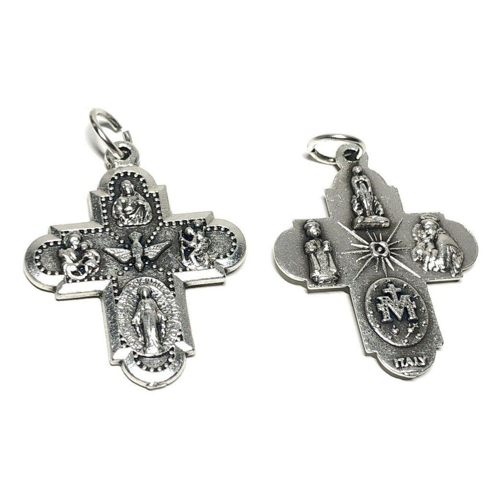 Four Way Greek Cross - Catholic Crucifix - Rosary Parts -Blessed ...