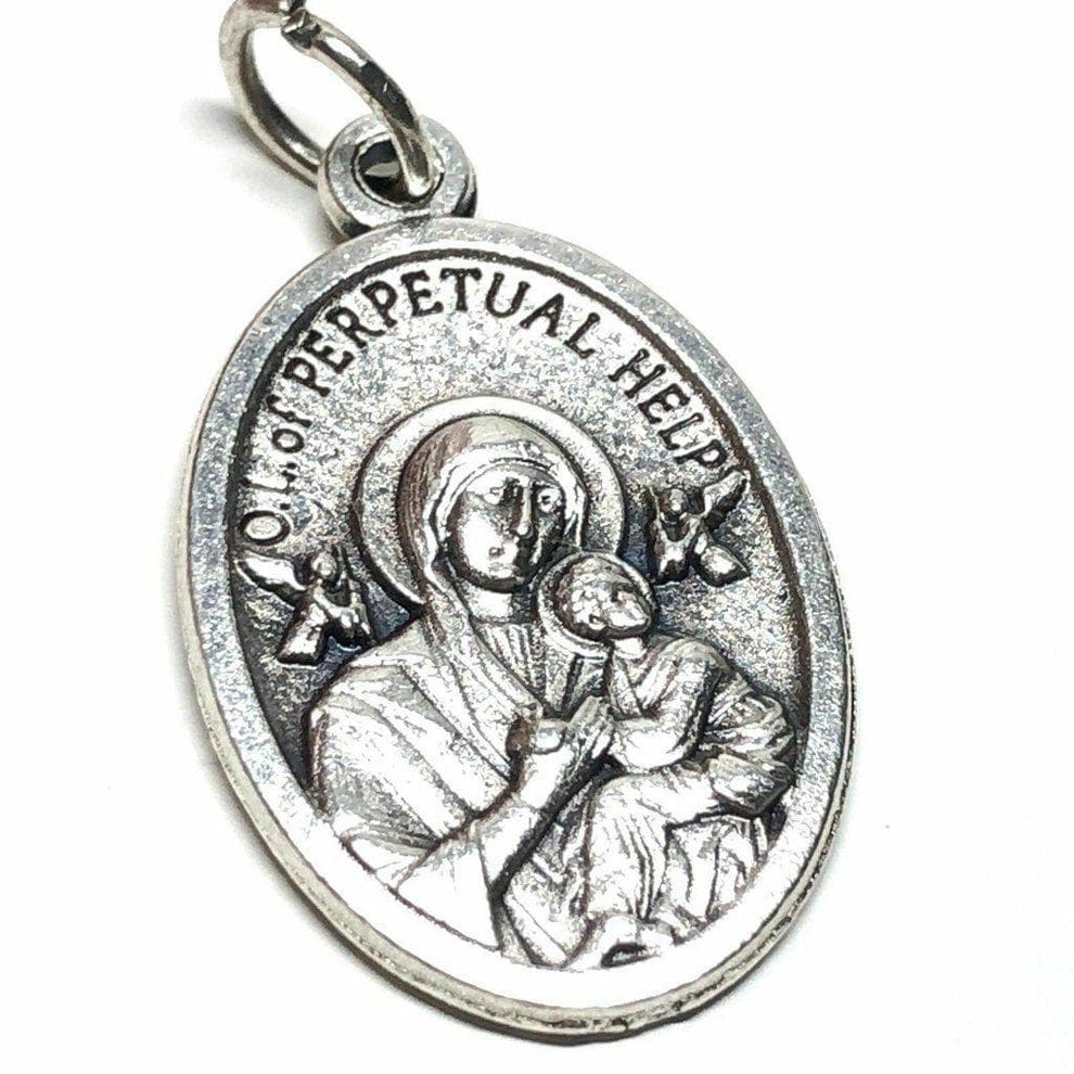 Holy Trinity Medal Pendant Catholic Charm Our Lady Of Perpetual Help ...