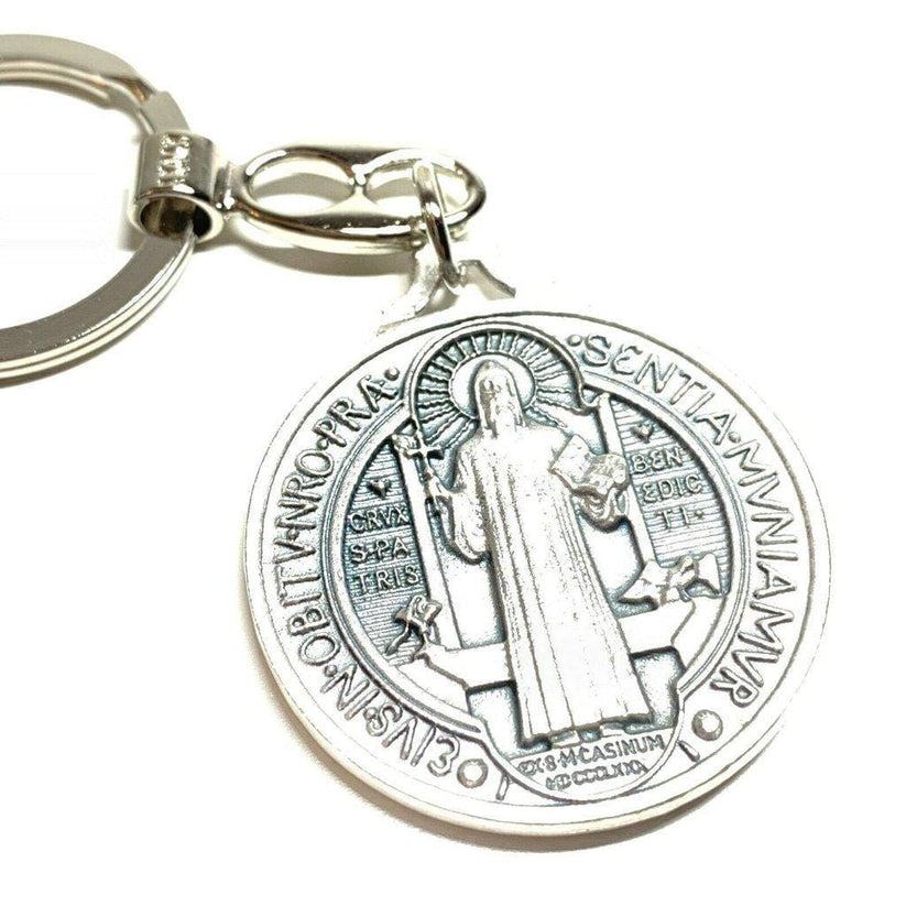 Key Chain - St. Saint Benedict Key Ring Medallion Exorcism Blessed ...