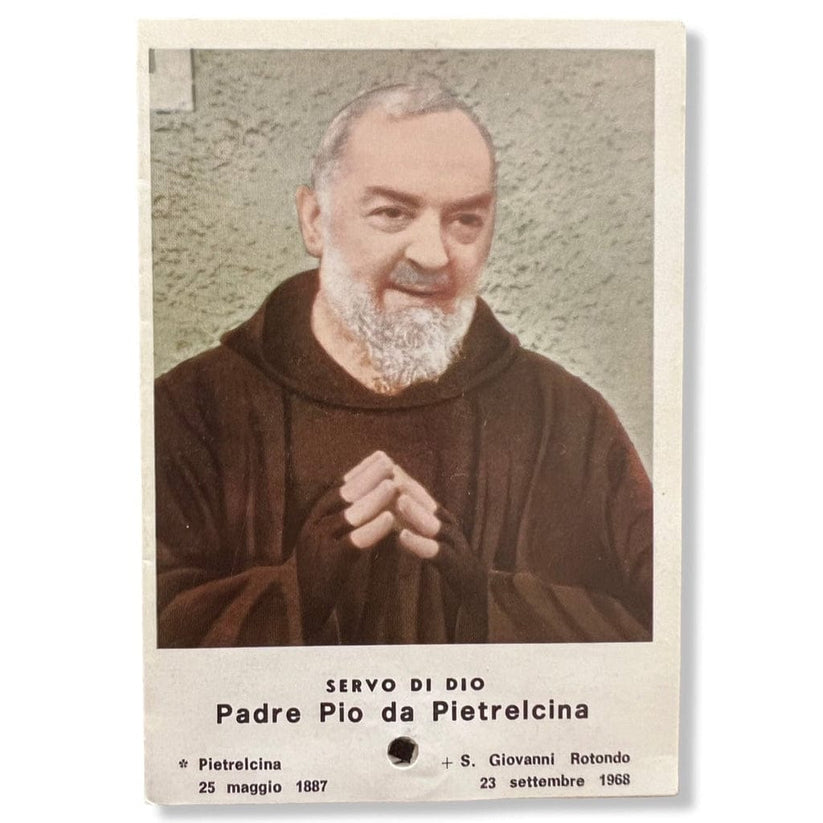 Padre Pio Holy Card - St. Pio vintage Prayer Card – Catholically