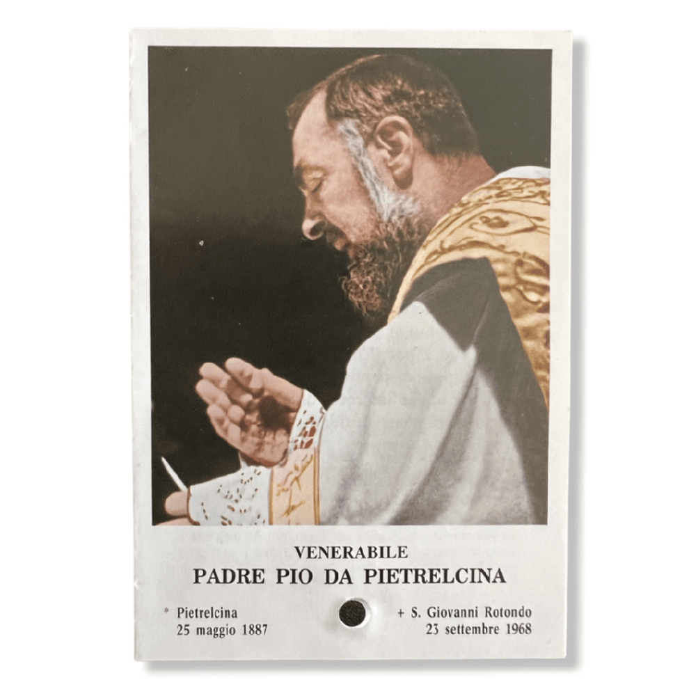 Padre Pio Holy Card - St. Pio vintage Prayer Card – Catholically