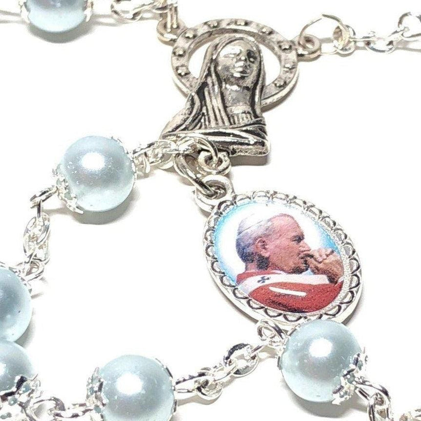 Saint JPII -St. John Paul II - Rosary with Relic Medal - Canonization ...