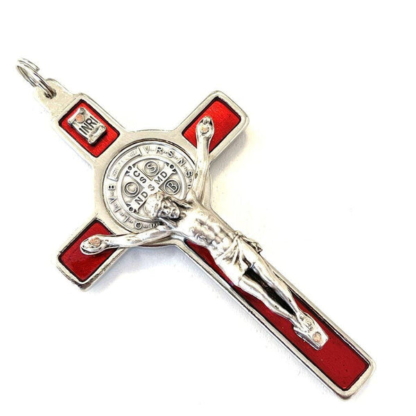 St. Benedict 3" Red Crucifix - Exorcism - High Quality Cross -Blessed ...