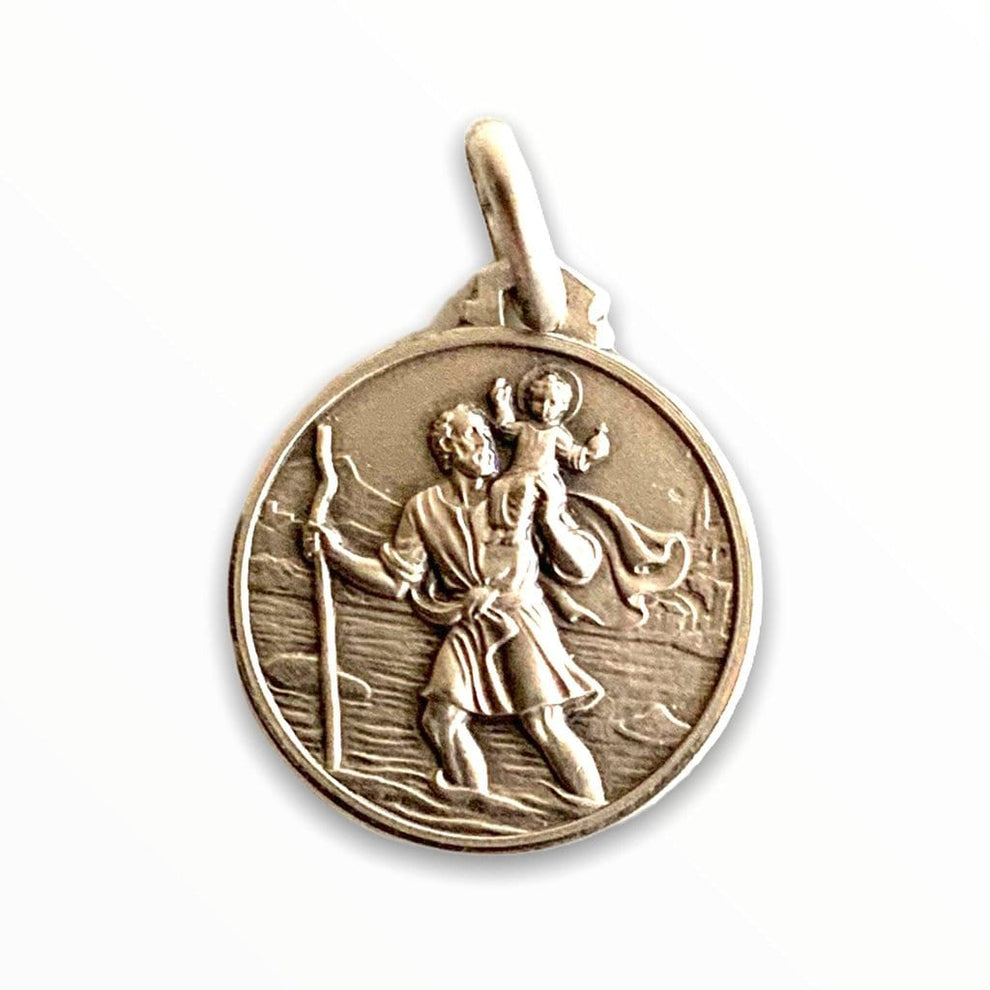 St. Christopher - Sterling Silver 925 Medal - Blessed by Pope ...