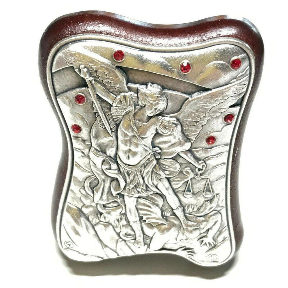 St. Michael Archangel Silver Plaque - Blessed by Pope – Catholically