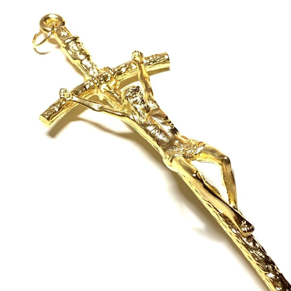 Wall Crucifix - Scorzelli Golden Cross - St. JPII- Blessed by Pope ...